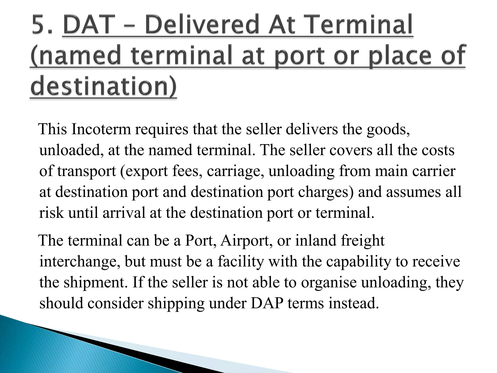 INTERNATIONAL SHIPPING TERMS , INCOTERMS | PDF