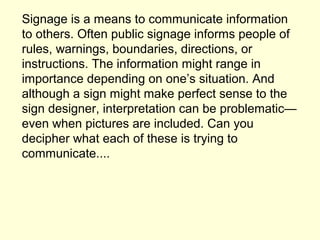 International signage | PPT