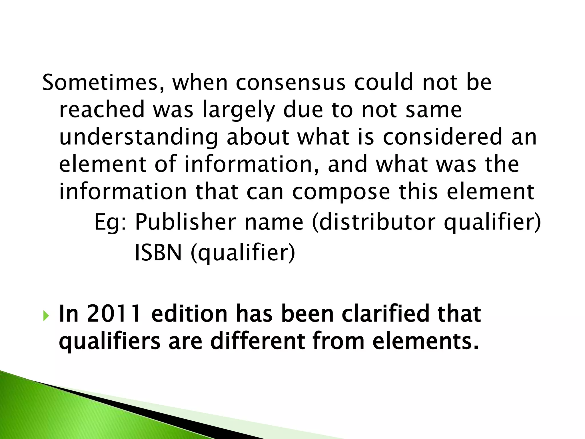 International Standard Bibliographic Description: background and recent ...