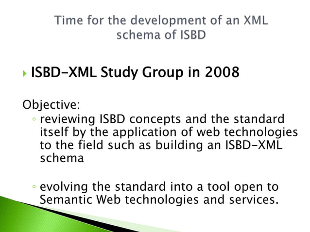 International Standard Bibliographic Description: background and recent ...