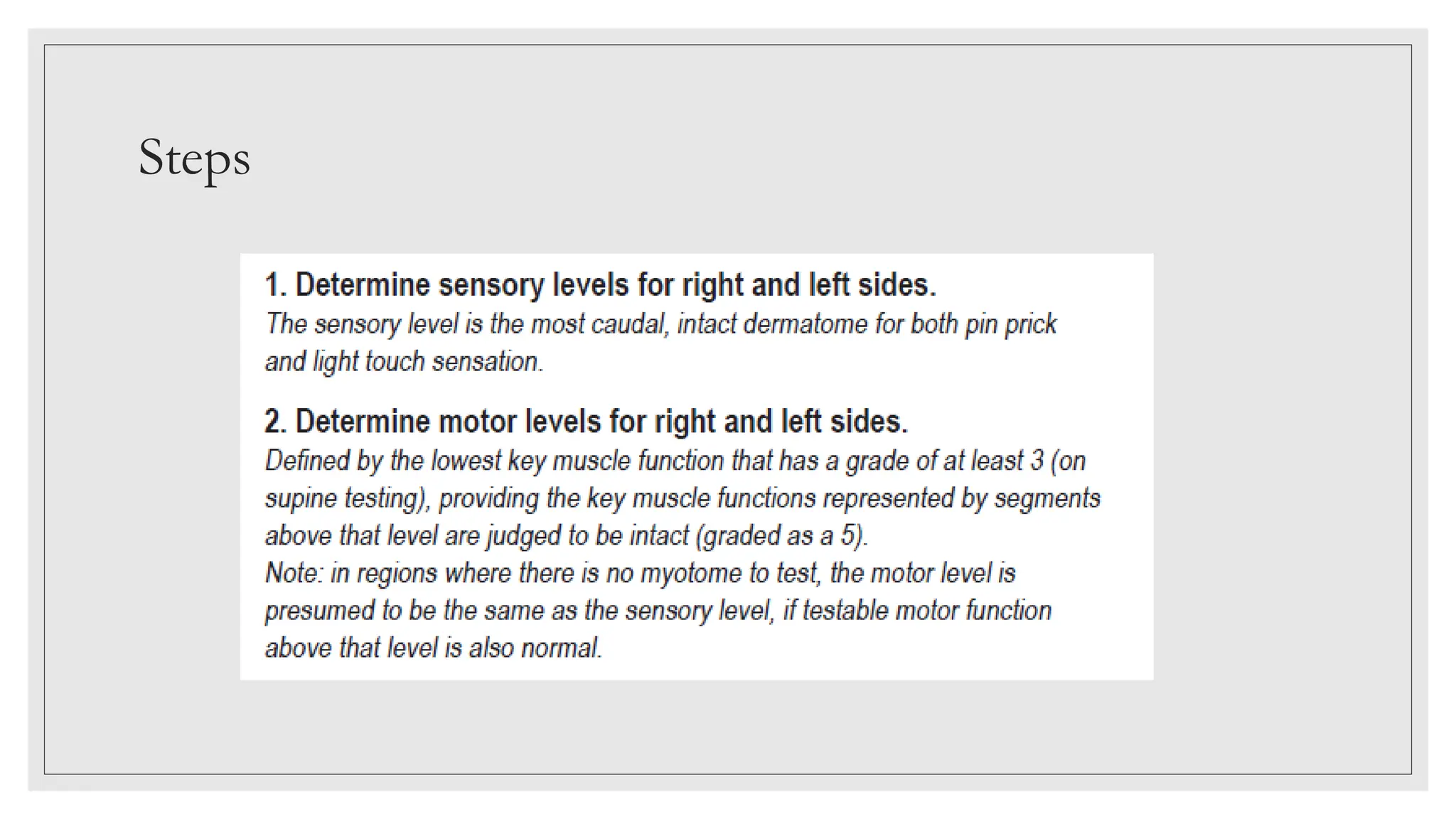 International standards for neurological classification of spinal cord ...