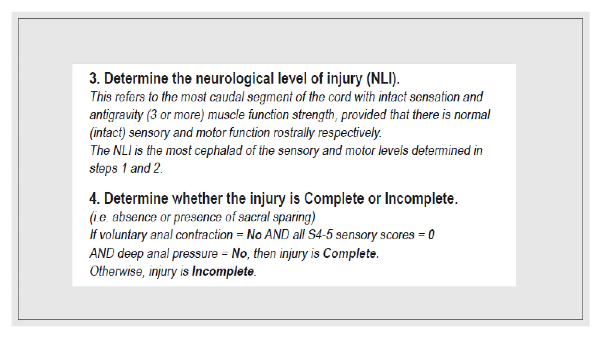 International standards for neurological classification of spinal cord ...