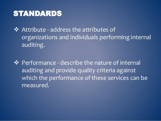 International standards for the professional practice of internal aud…