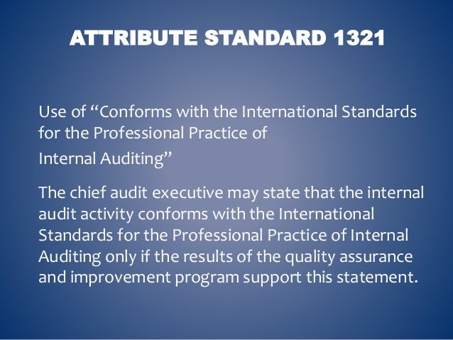International standards for the professional practice of internal aud…