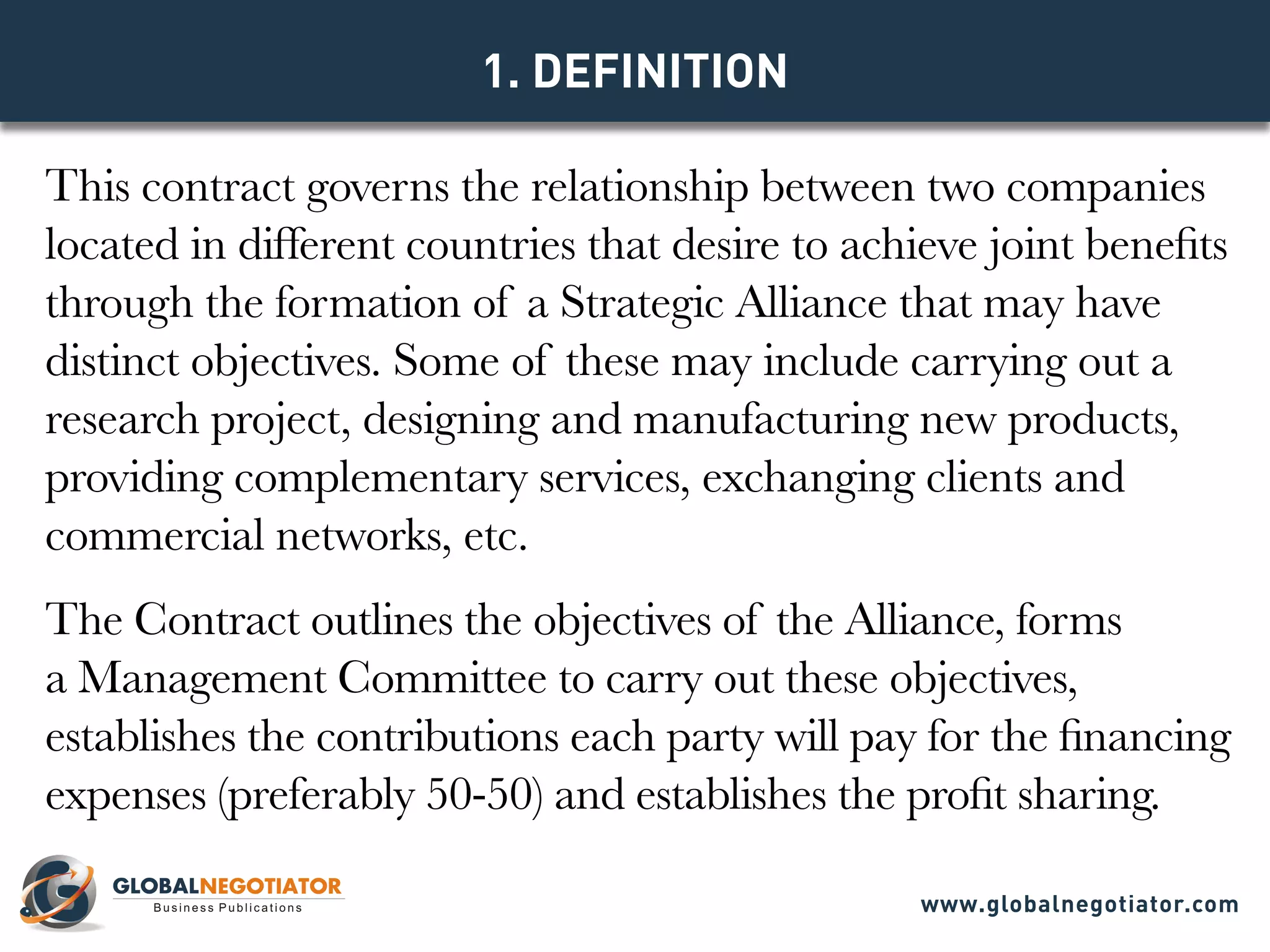 INTERNATIONAL STRATEGIC ALLIANCE CONTRACT TEMPLATE | PDF