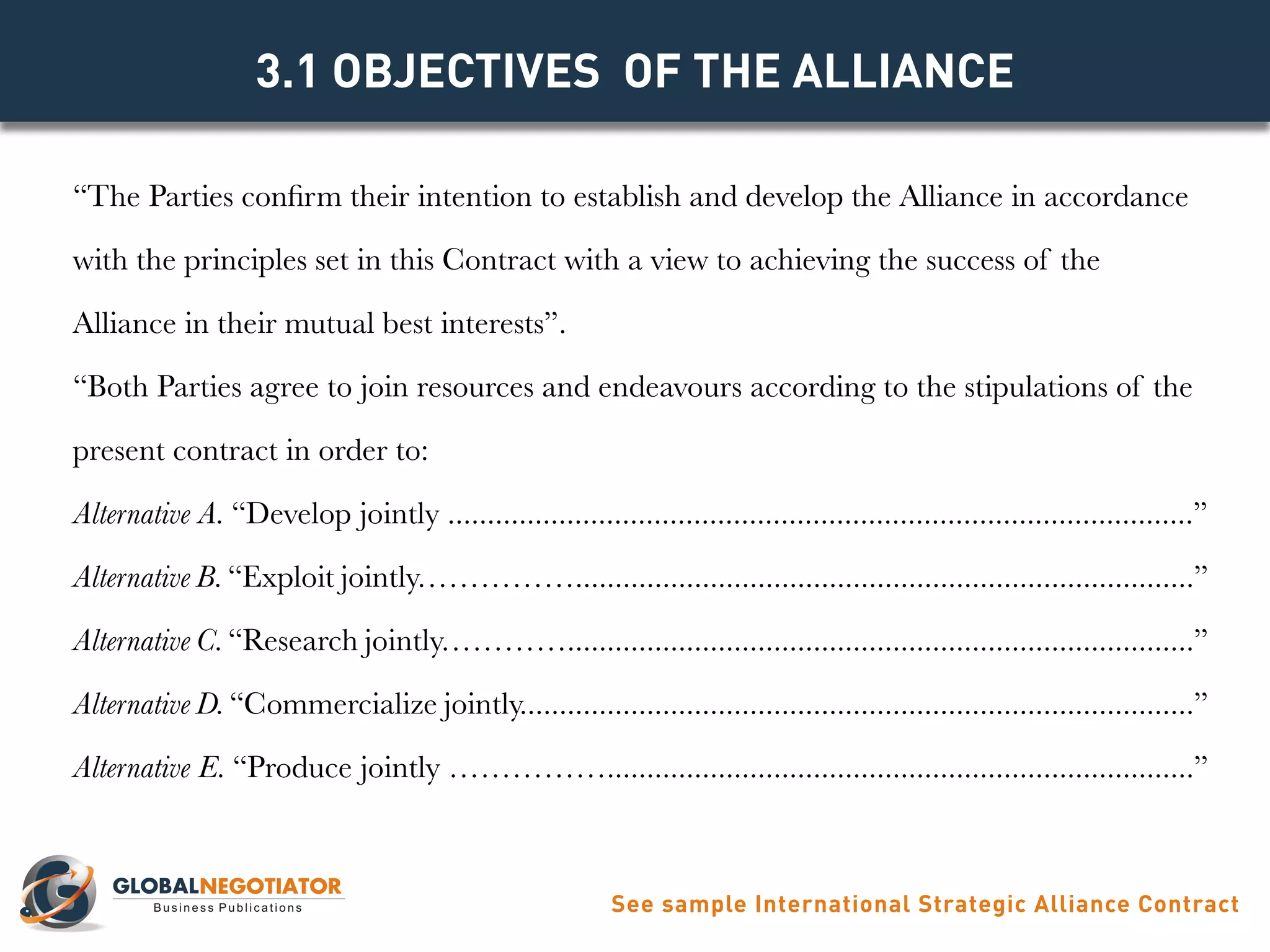 INTERNATIONAL STRATEGIC ALLIANCE CONTRACT TEMPLATE | PDF
