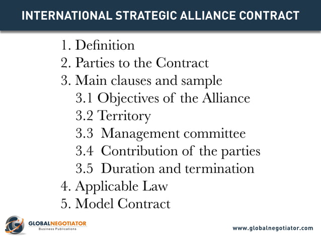 INTERNATIONAL STRATEGIC ALLIANCE CONTRACT TEMPLATE | PDF | Business ...