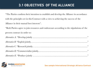 INTERNATIONAL STRATEGIC ALLIANCE CONTRACT TEMPLATE | PDF
