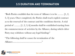 INTERNATIONAL STRATEGIC ALLIANCE CONTRACT TEMPLATE | PDF