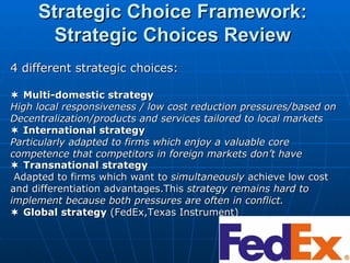 International Strategy Fed Ex Presentation | PPT