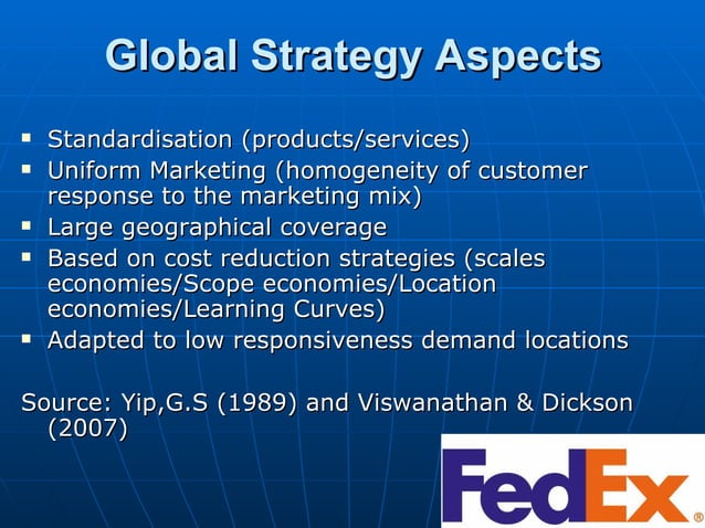 International Strategy Fed Ex Presentation | PPT