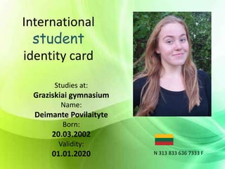 International student identity card | PPTX