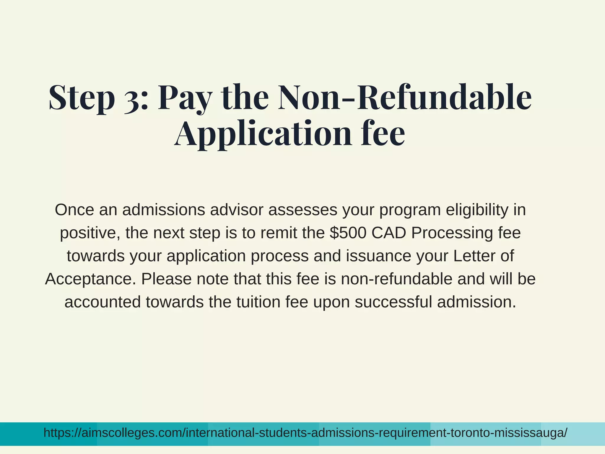 International Students Admission Requirements by AIMS Colleges | PPT