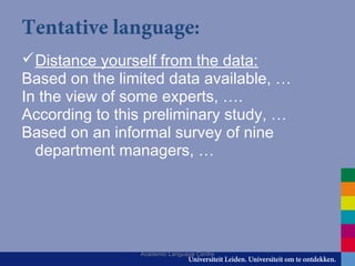 International studies hedging and tentative language(2) | PPT