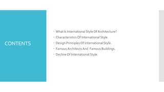 International style of architecture | PPTX