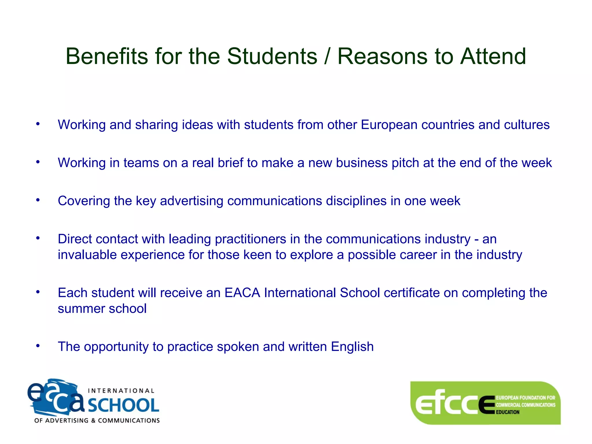 International Summer School Final | PPT | Free Download