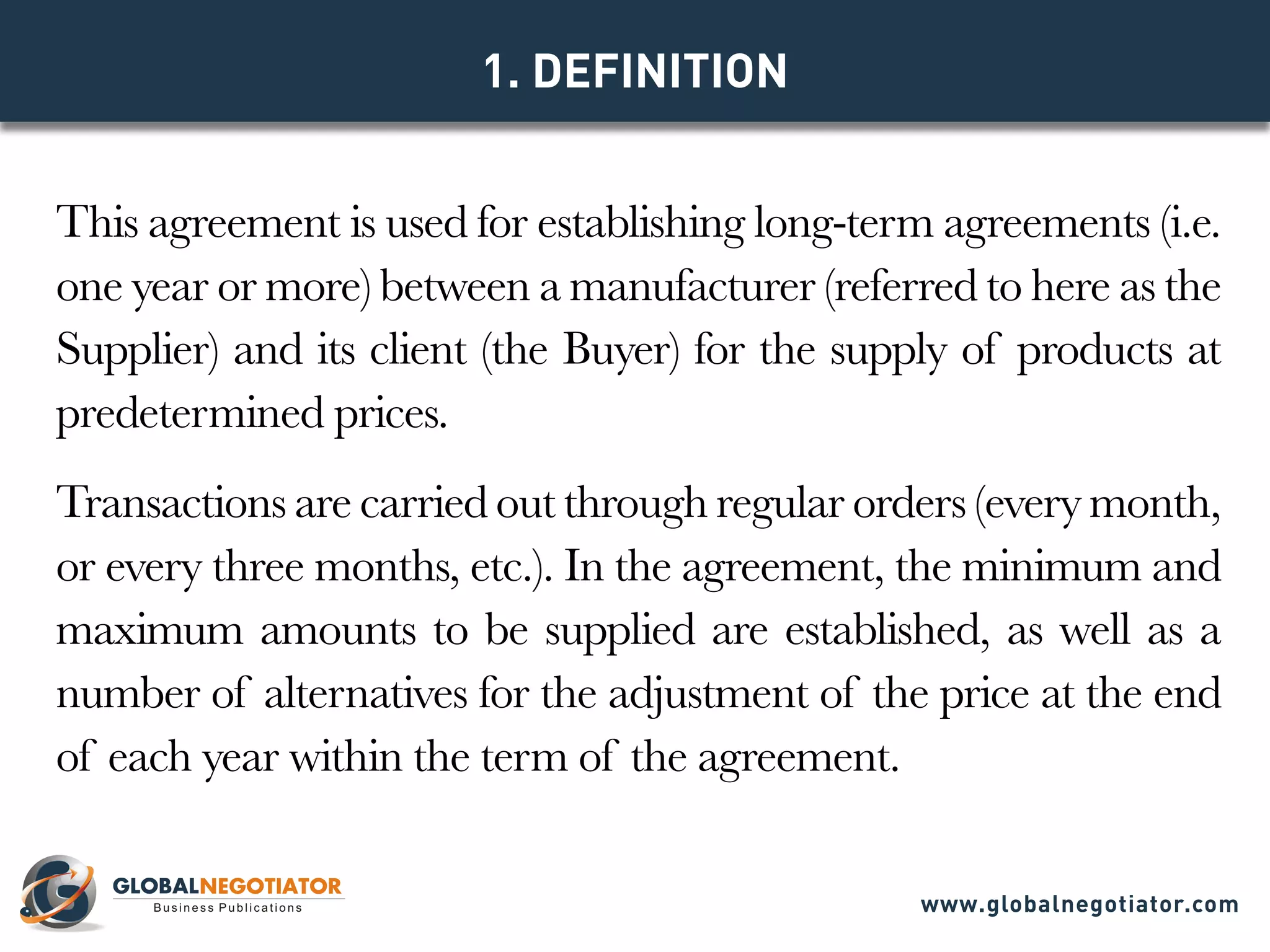INTERNATIONAL SUPPLY AGREEMENT TEMPLATE | PDF