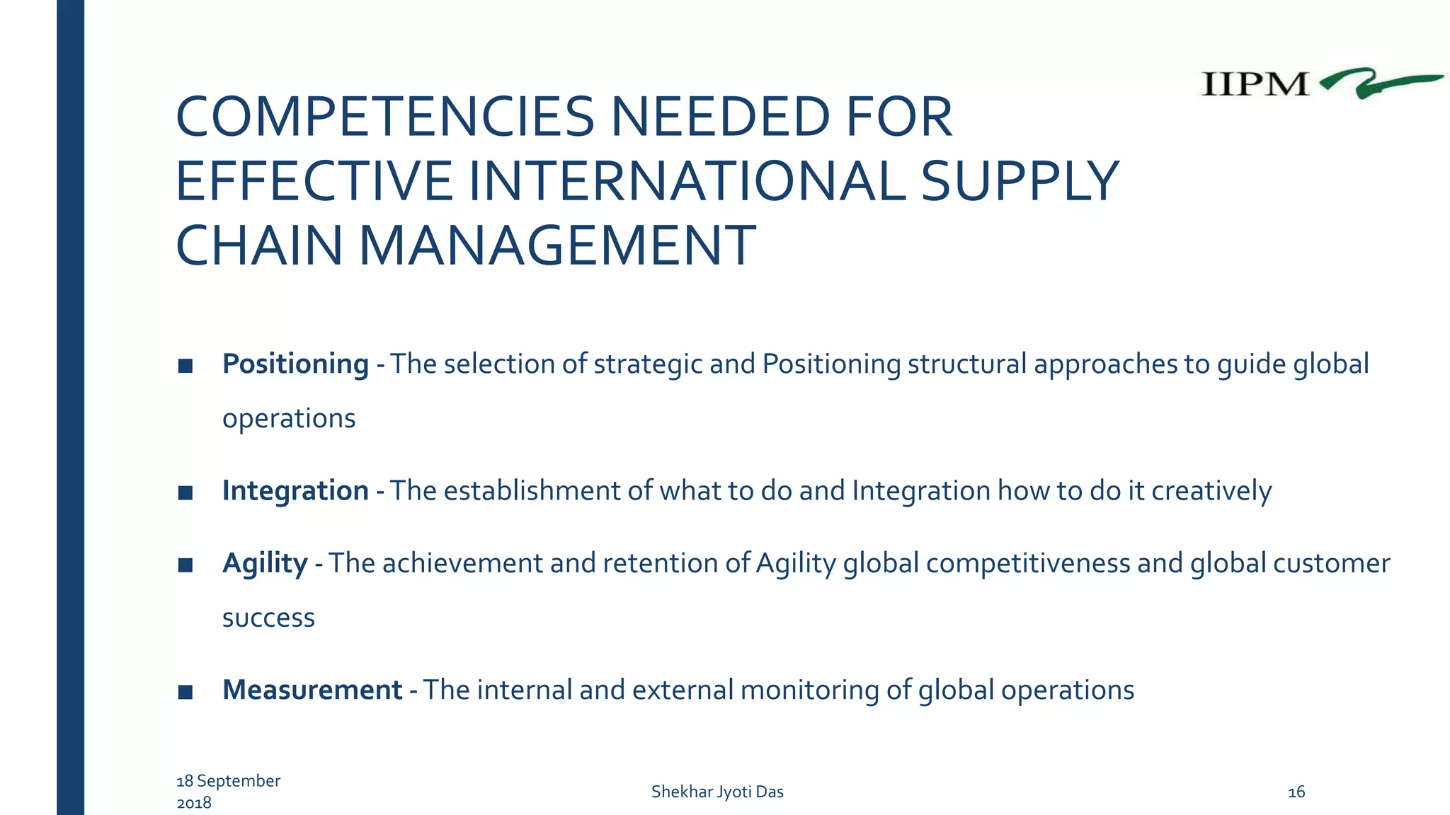 International supply chain management | PPTX