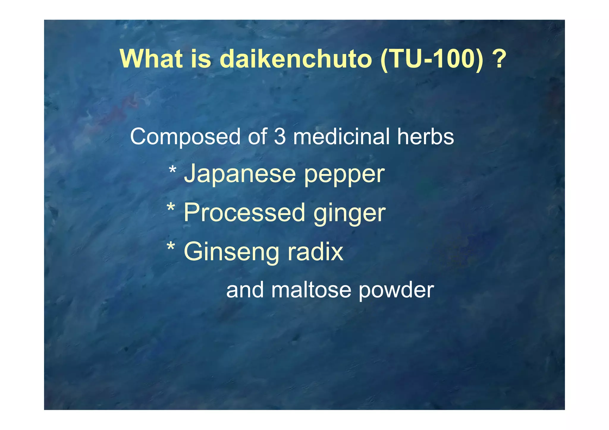 What is traditional Japanese Kampo medicine | PPT