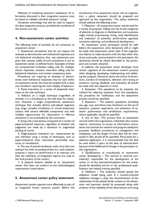 International task force on assessment center guidelines (2009) | PDF