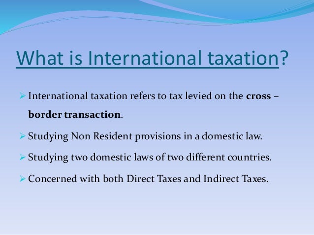 International taxation