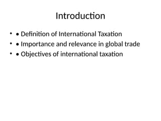 International_Taxation_Basic Concept pptx | PPTX