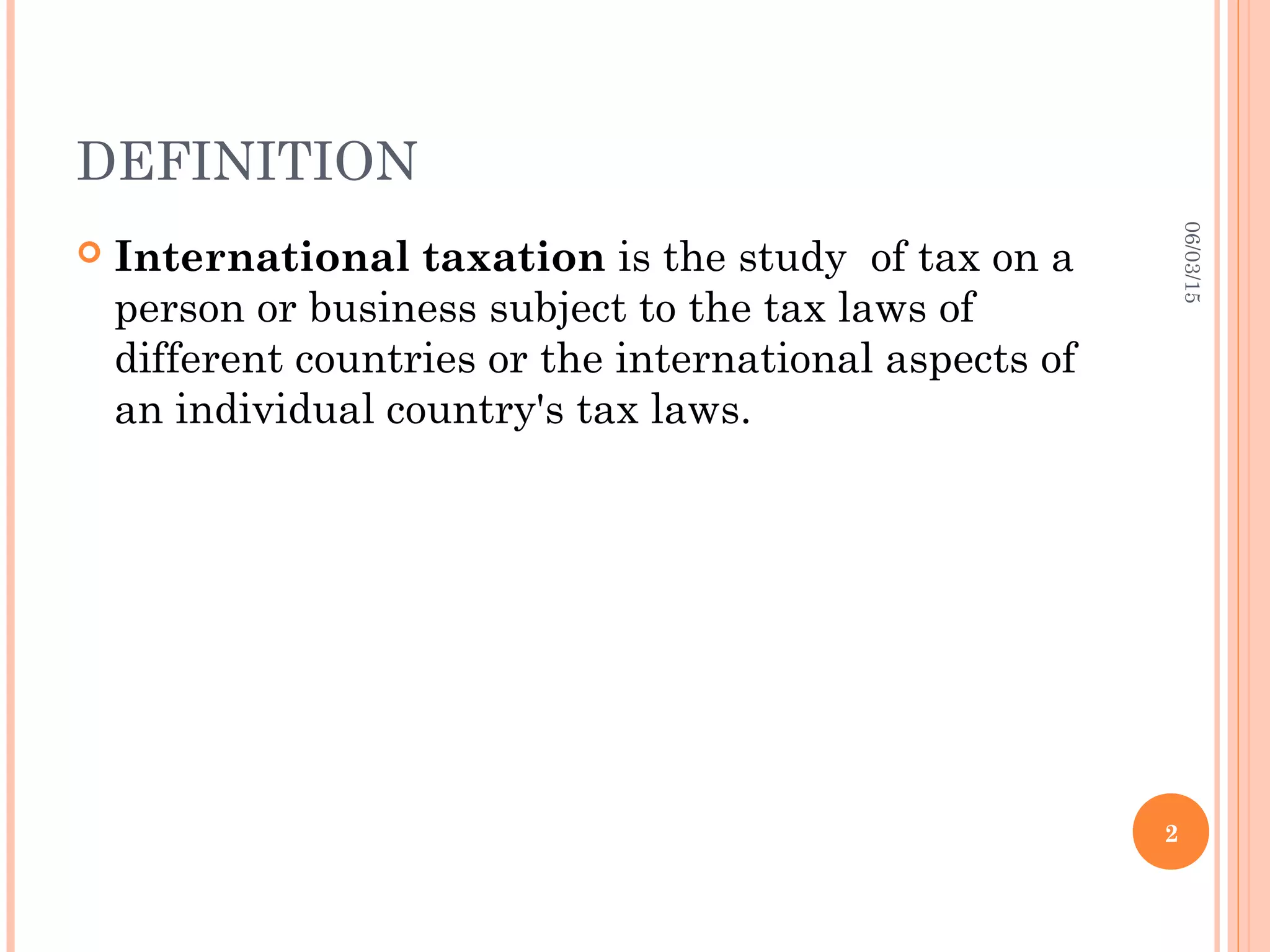 International Tax Environment | PPT