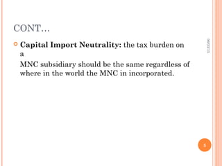 International Tax Environment | PPT