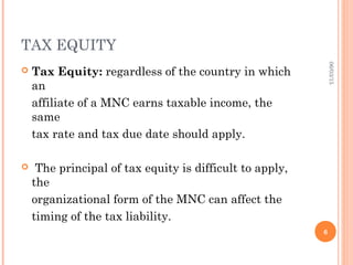 International Tax Environment | PPT