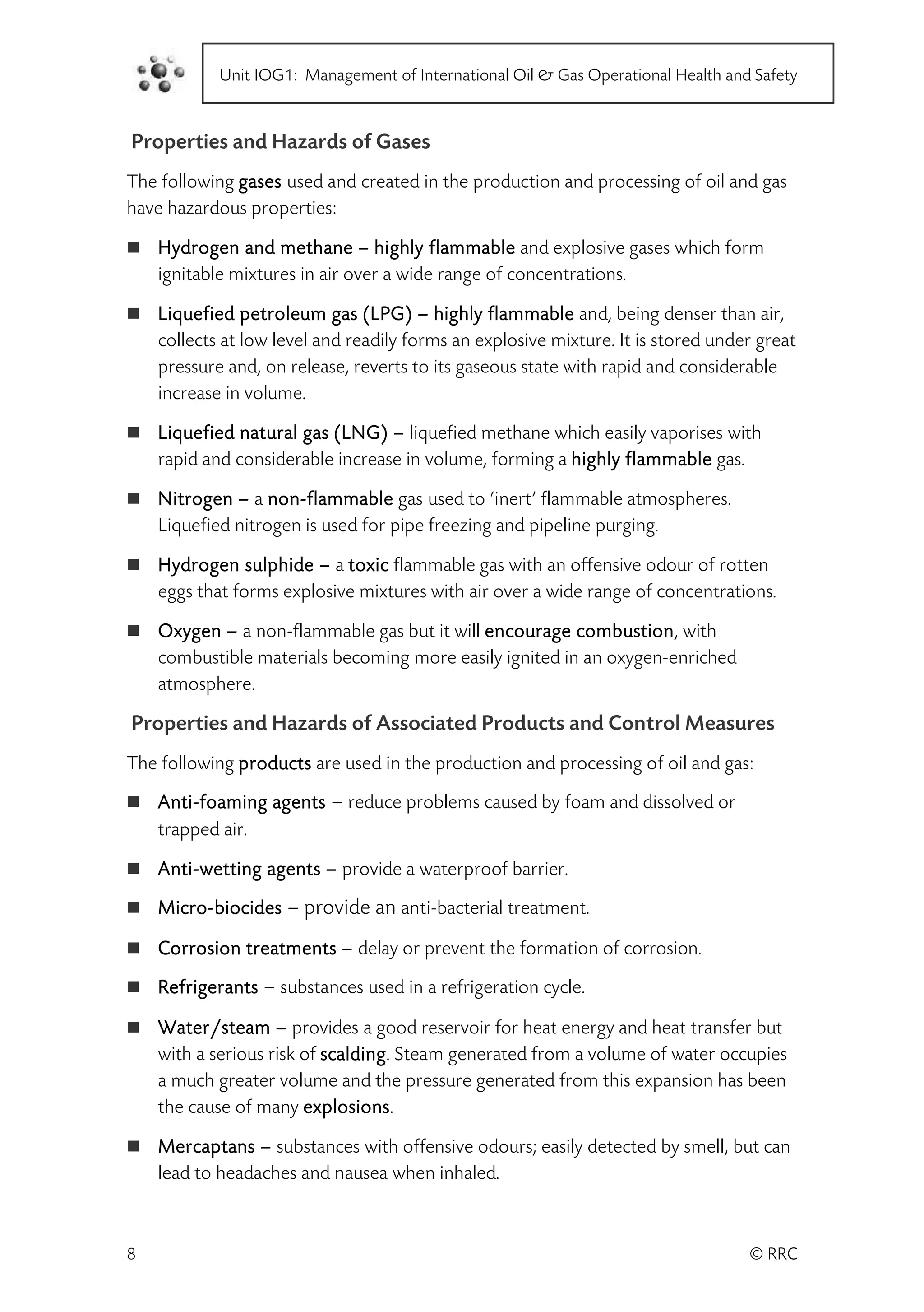 International technical certificate in oil and gas operational safety ...