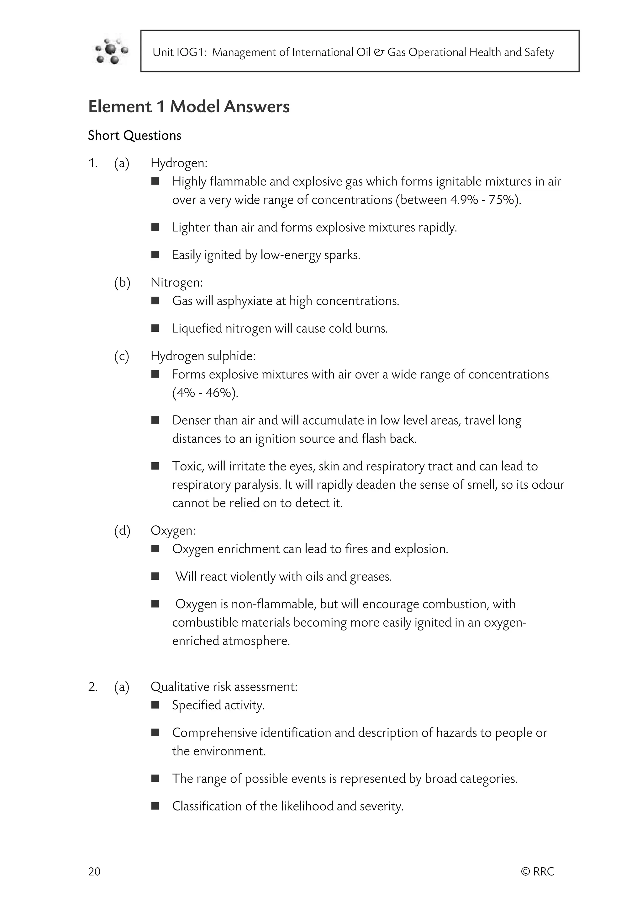 International technical certificate in oil and gas operational safety ...
