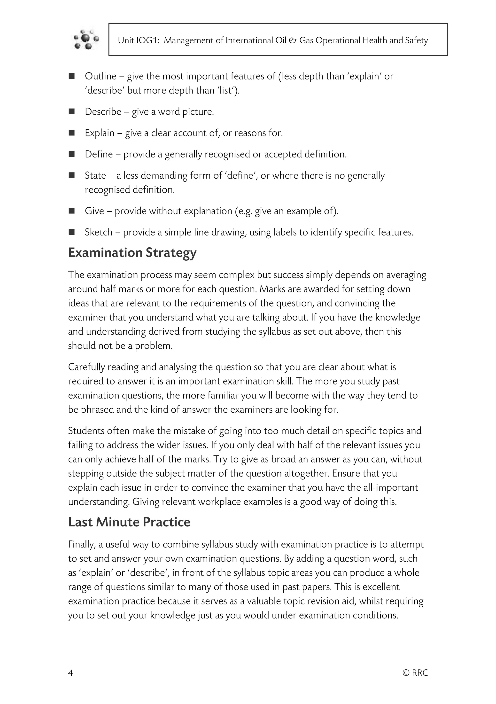International technical certificate in oil and gas operational safety ...