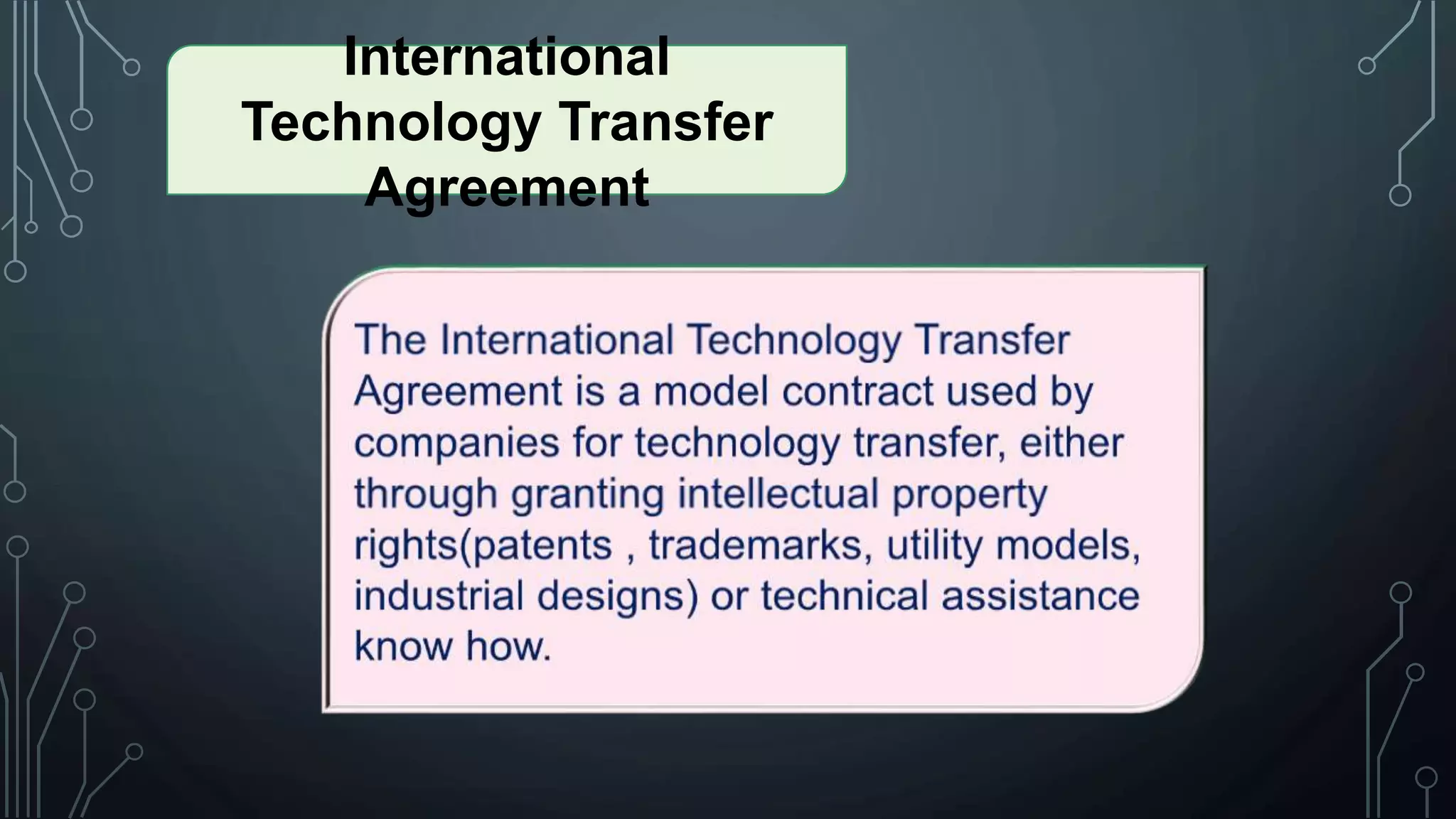 International technology transfer | PPTX
