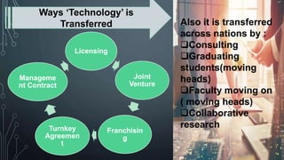 International technology transfer | PPTX