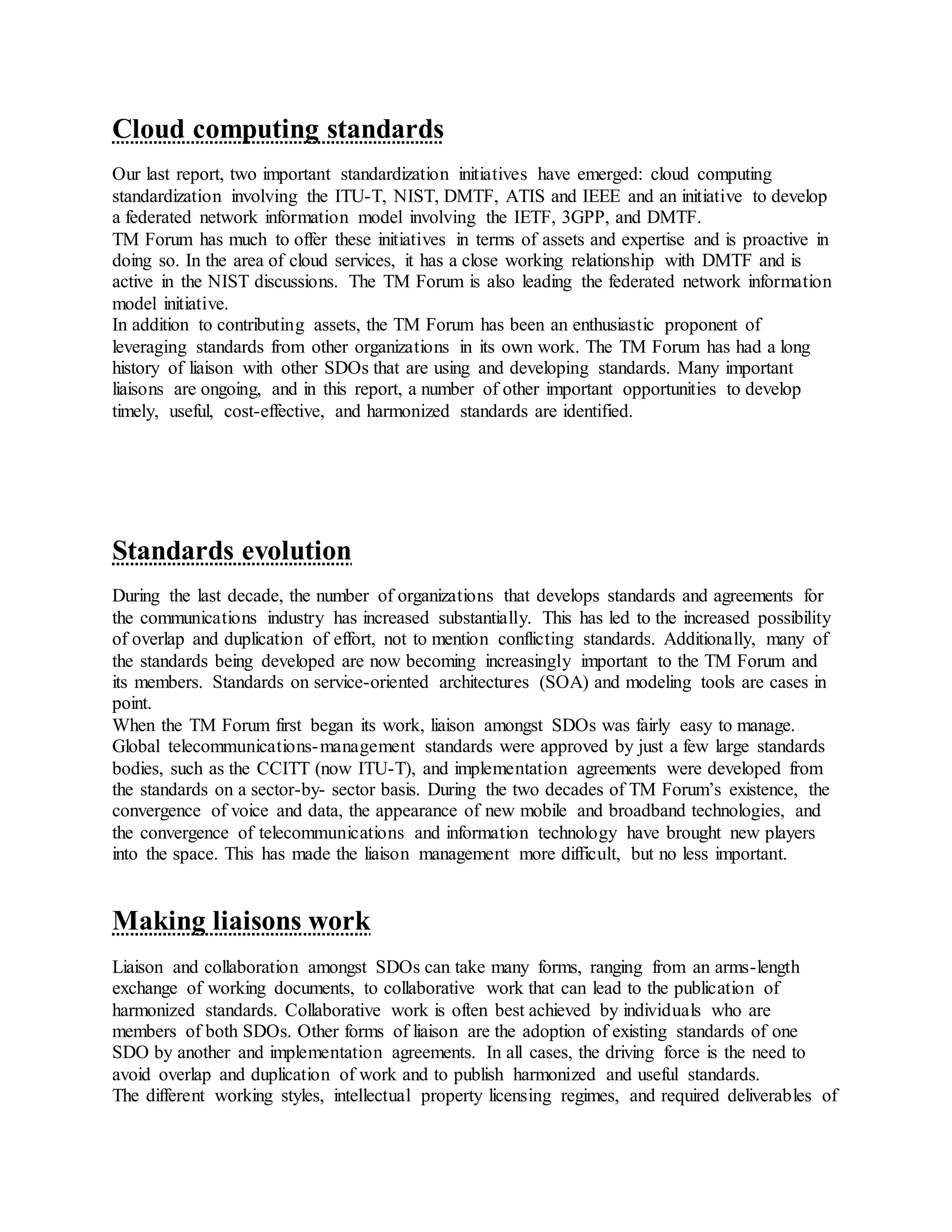 International Telecom Standardization Bodies | DOCX