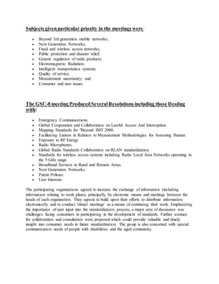 International Telecom Standardization Bodies | DOCX