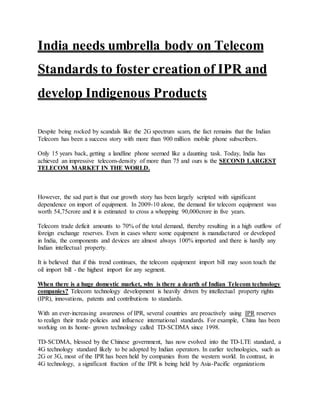 International Telecom Standardization Bodies | DOCX