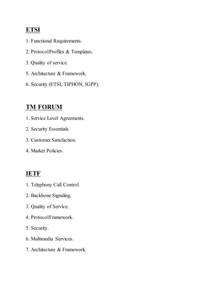 International Telecom Standardization Bodies | DOCX