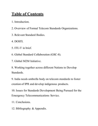 International Telecom Standardization Bodies | DOCX