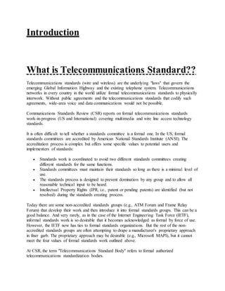 International Telecom Standardization Bodies | DOCX