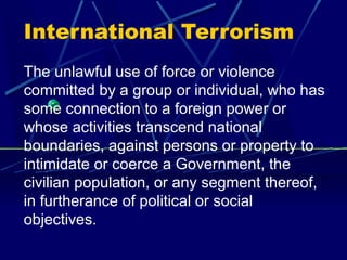 International Terrorism | PPT