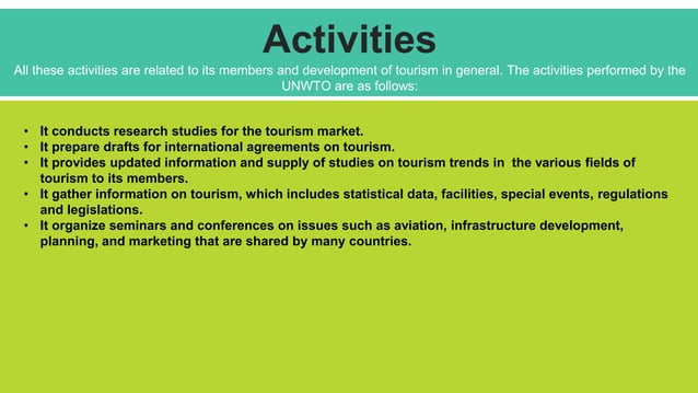 International tourism organizations | PPTX