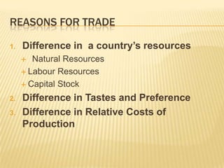International trade | PPTX | Commodities | Economy
