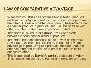 International trade | PPTX | Commodities | Economy