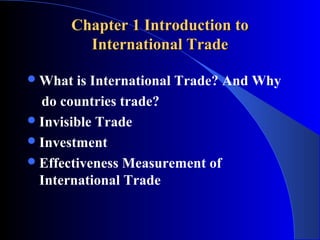 International trade a listing of organizations and policies | PPT
