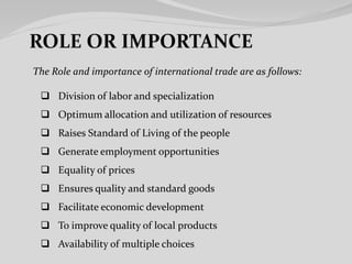 International trade | PPTX