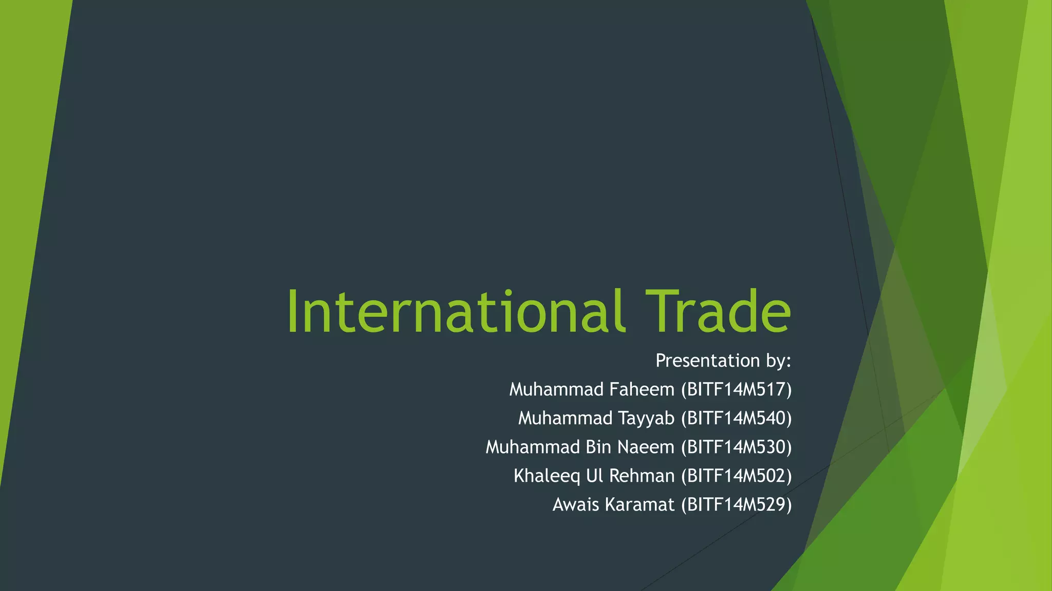 International trade | PPT