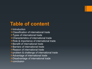 International trade | PPTX