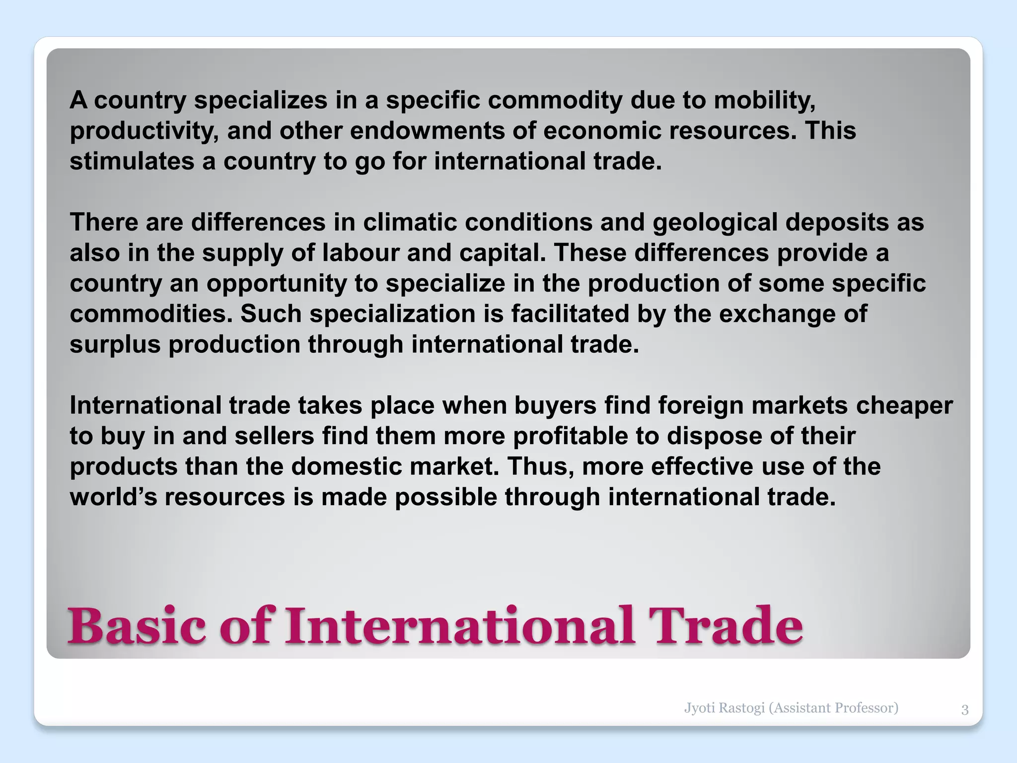 International trade | PPT