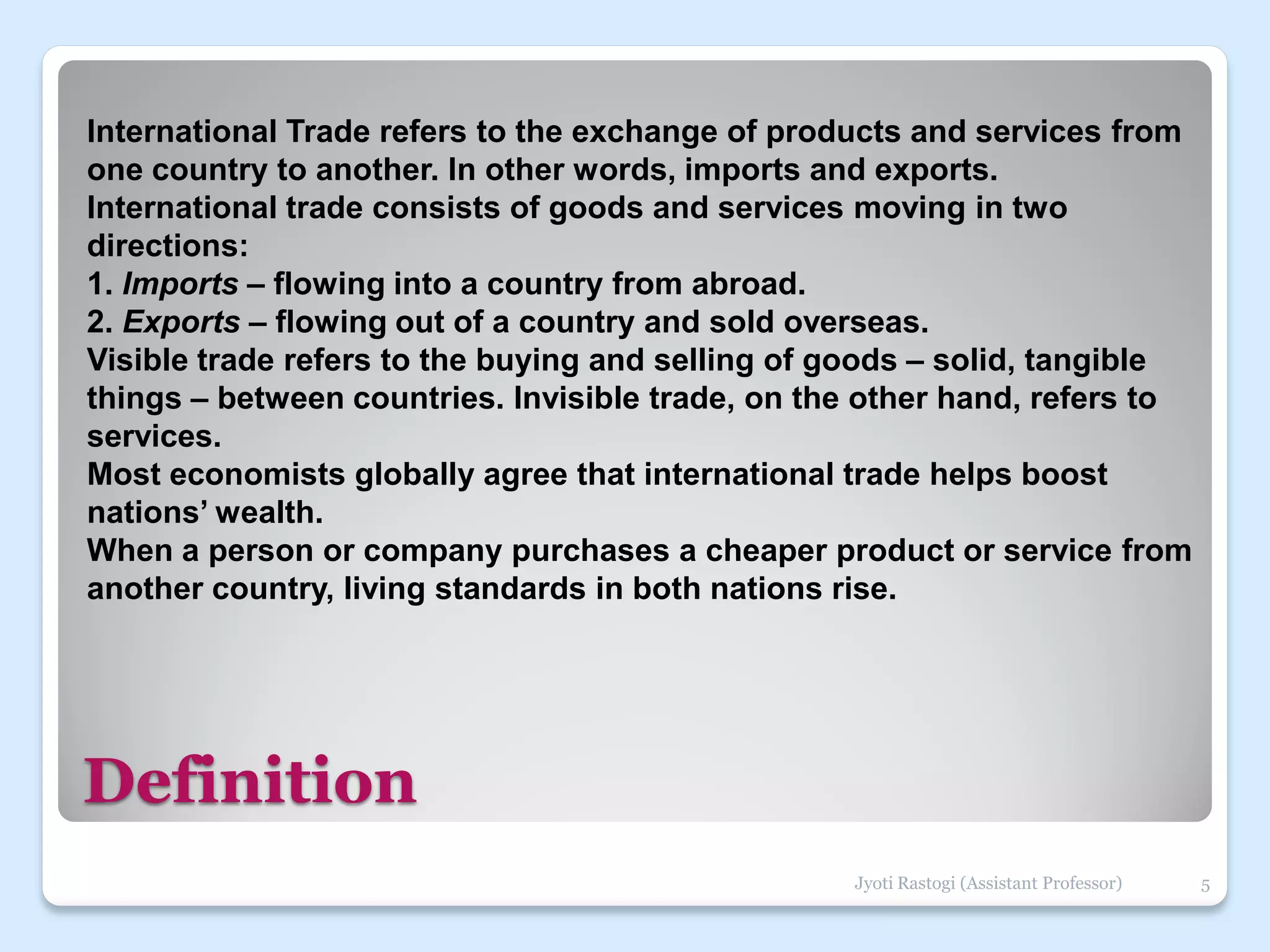 International trade | PPT